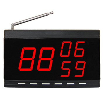 Wireless calling system digital number display receiver with 3 called ...